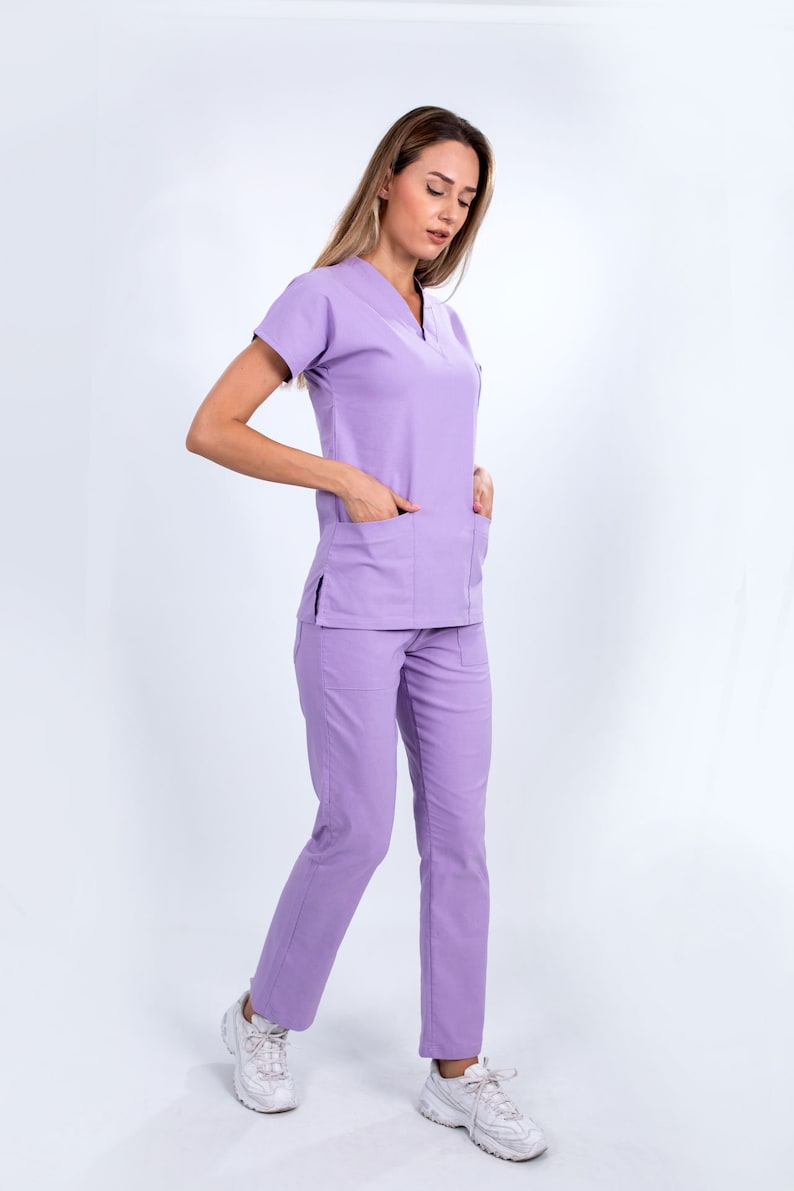 For Woman Scrubs Set,lilac Color,flexible Scrubs Set,nure Gift,nursing ...