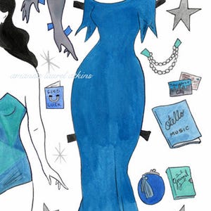 Ophelia the Opera Singer Paper Doll - Etsy