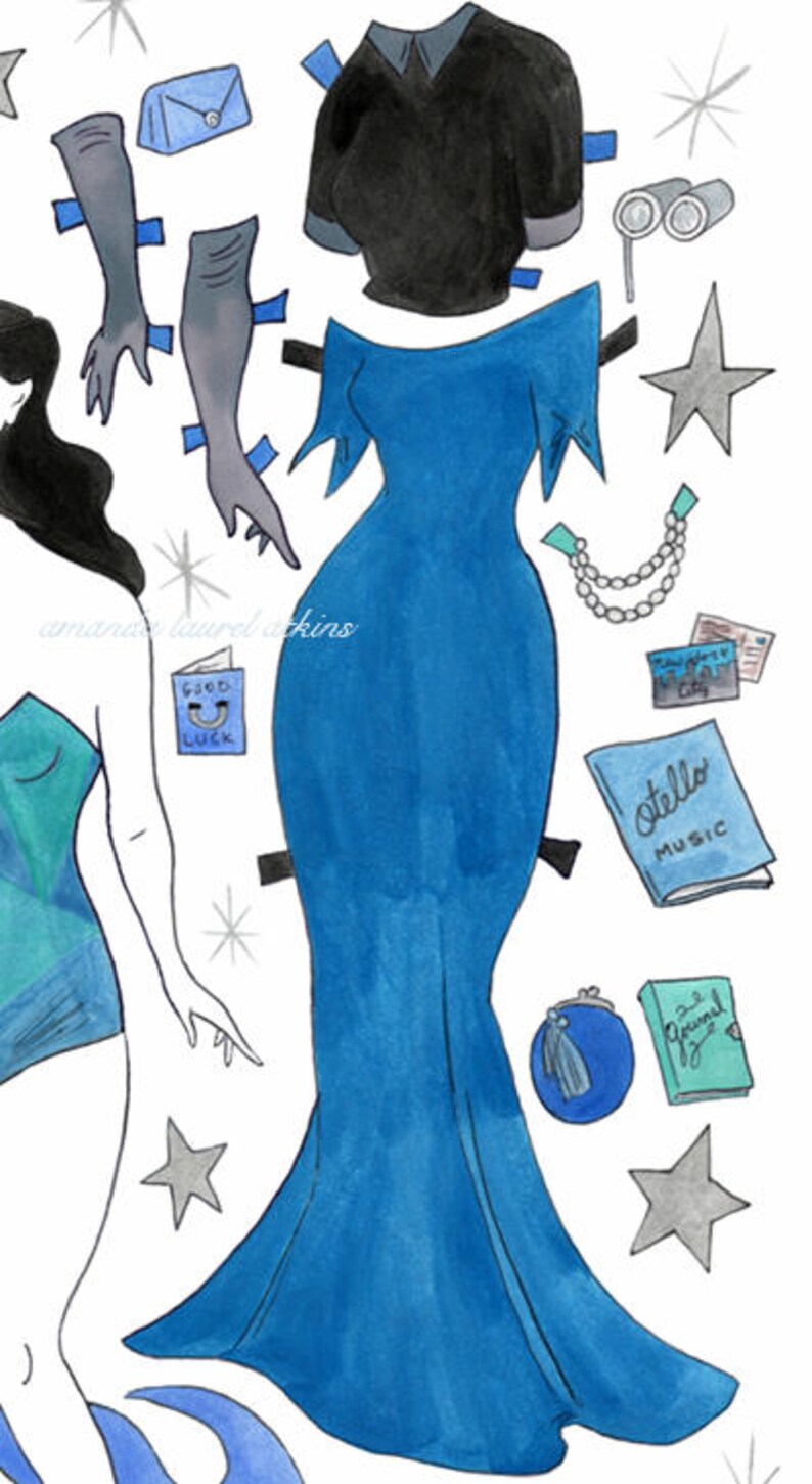 Ophelia the Opera Singer Paper Doll - Etsy