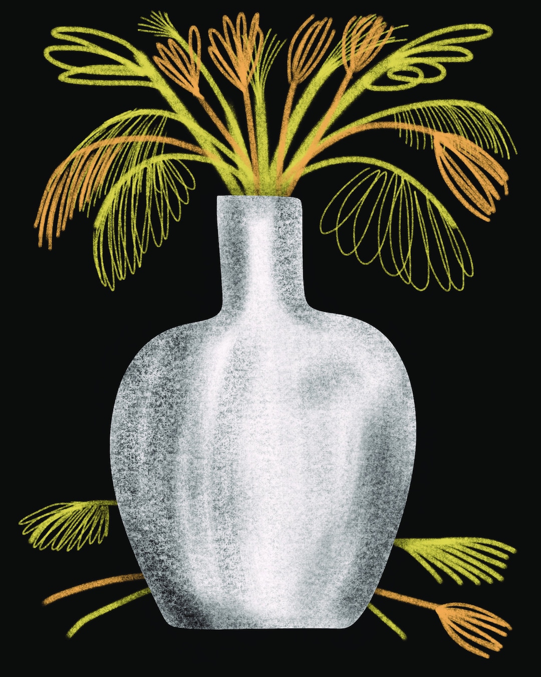 Charcoal Vase Signed Print by Amanda Laurel Atkins - Etsy