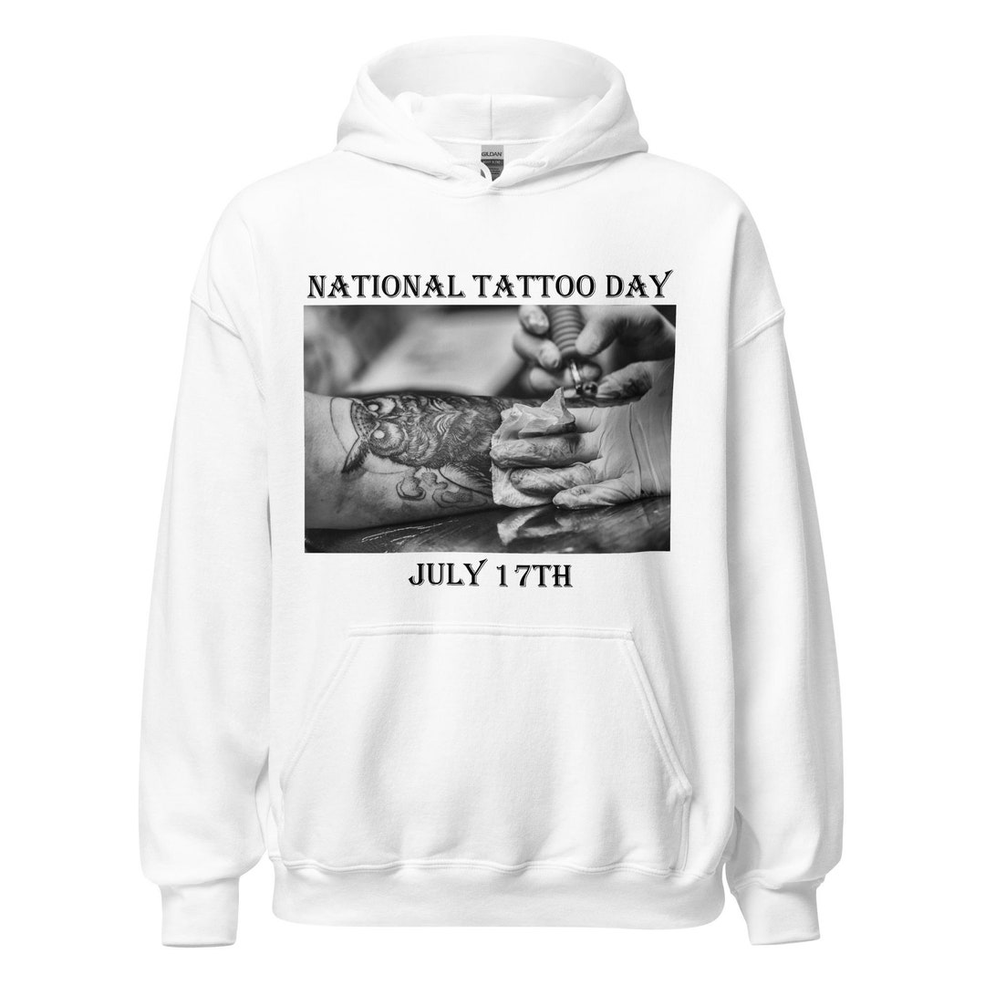 Tattoo Day Hoodie, Tattoo Artist Gift, Holiday Hoodie, Funny Hoodie ...