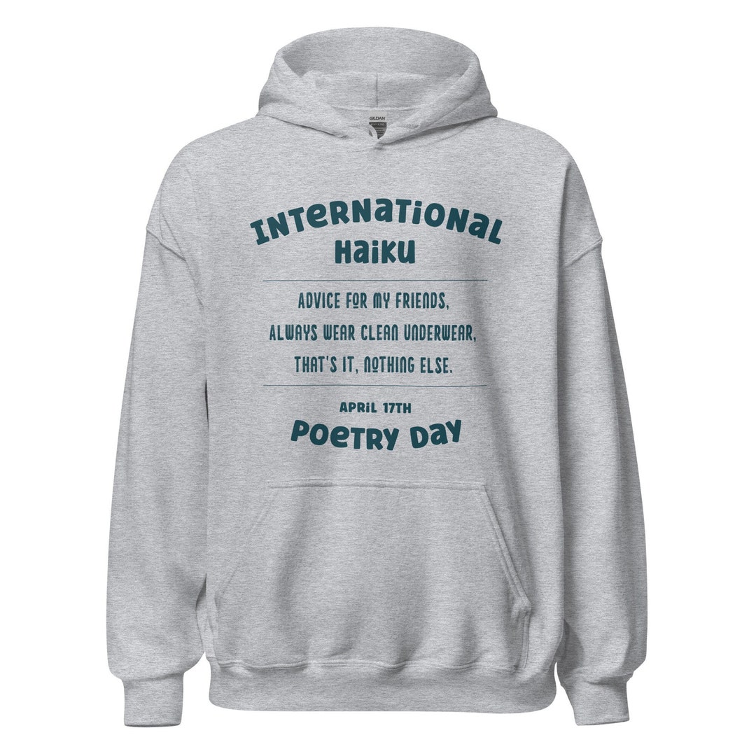 Haiku Hoodie, English Teacher Gift, Poetry Gift, Funny Hoodie, Holiday ...