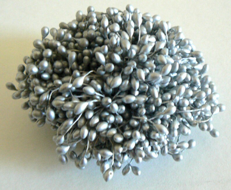 10 Bundles Flower Stamen Double Sided Silver Large Head B2465 - Etsy