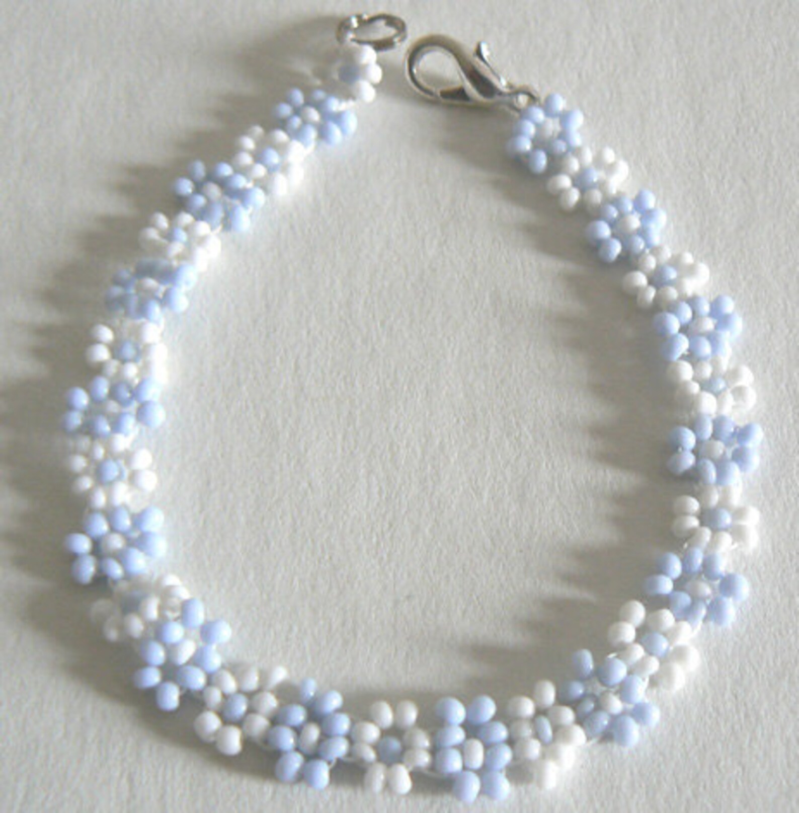 Baby Blue White Daisy Flower Chain Bracelet Anklet | Etsy