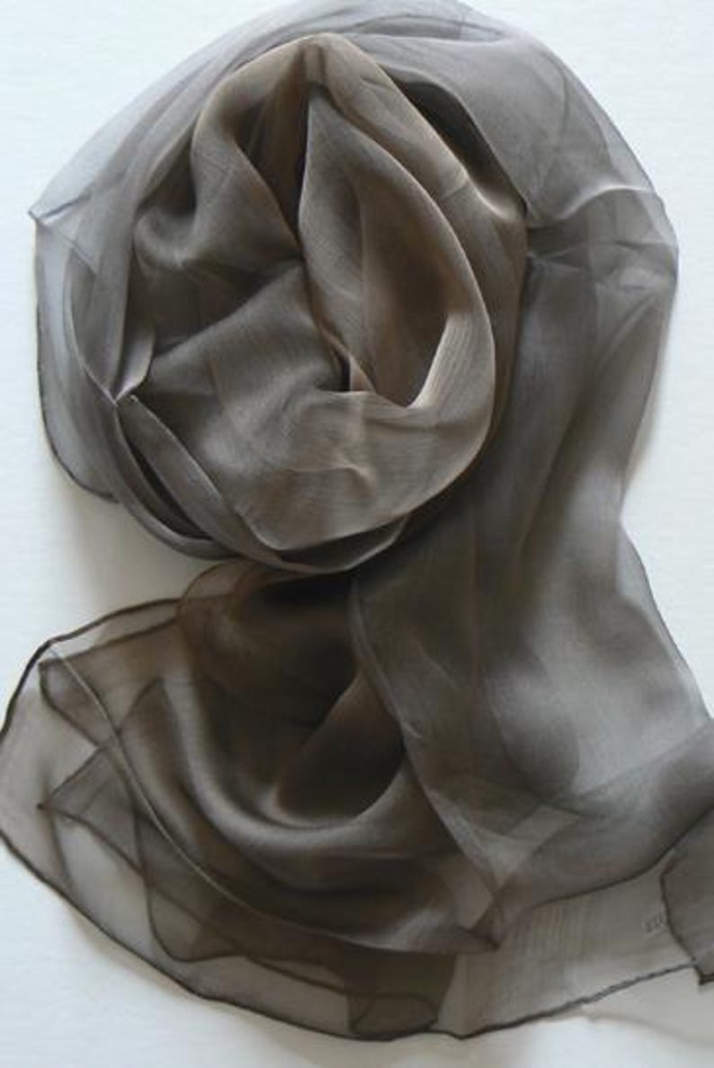 Multi-color Oblong 100% Silk Chiffon Hand Made Rainbow Veil Scarf Belt ...