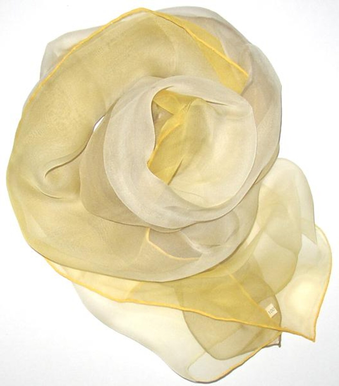 Multi-color Oblong 100% Silk Chiffon Hand Made Rainbow Veil Scarf Belt ...