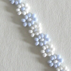 Baby Blue White Daisy Flower Chain Bracelet Anklet - Etsy