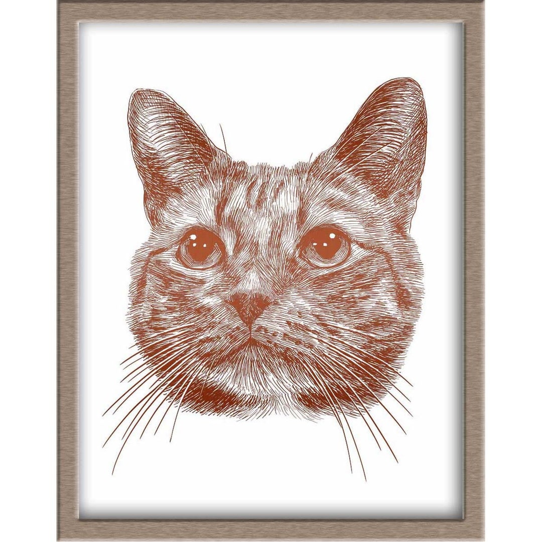 Tabby Cat Foiled Print (tim) - Etsy