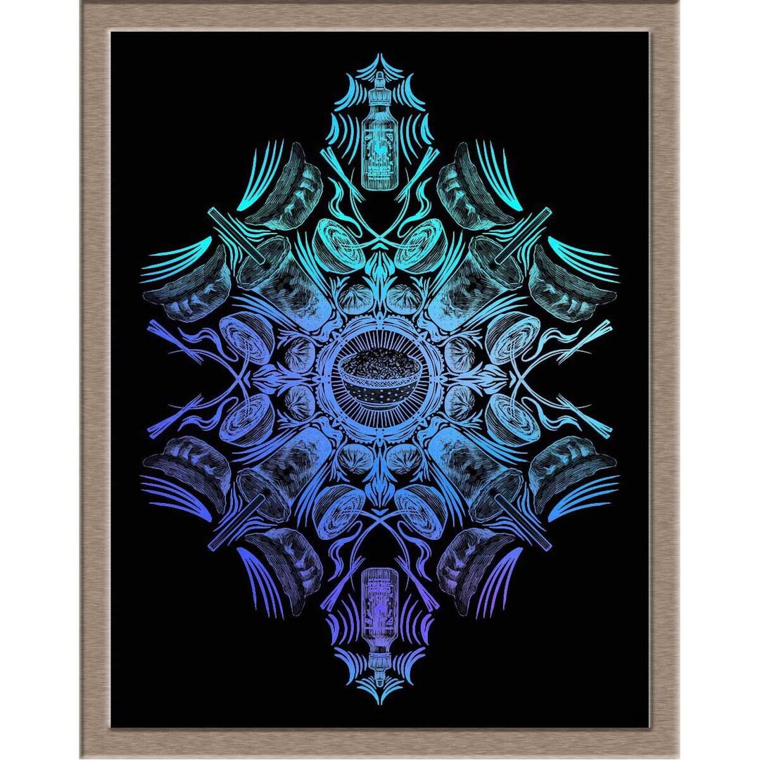 Asian Food Mandala Foiled Print - Etsy