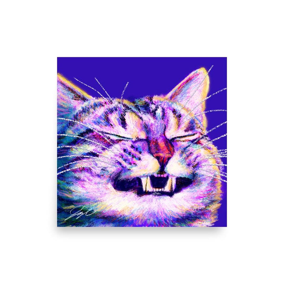 Close Encounters Collection - Grin - Close up Painting of a Grinning ...