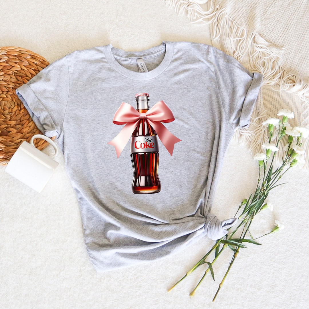 Diet Coke Pink Bow Tshirt, Diet Coca Cola Shirt Diet Coke Lover, Trendy ...