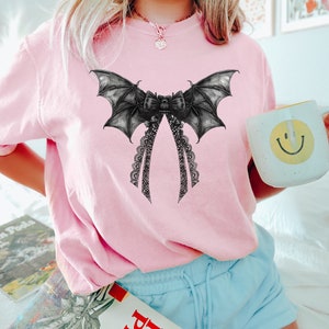 Bat Shirt, Cute Bat Halloween Shirt, Floral Bat Tshirt, Halloween Cute ...