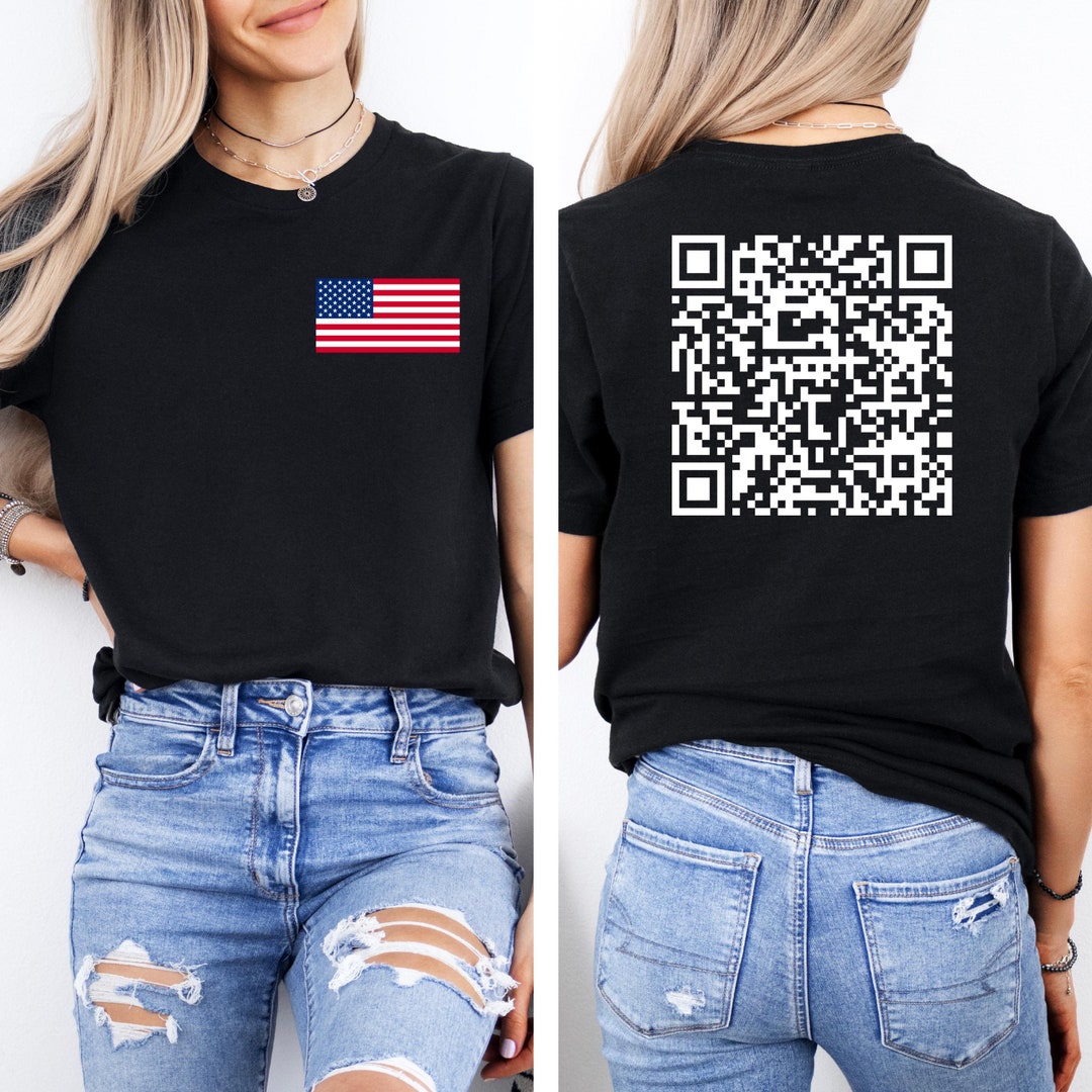 Donald Trump Middle Finger QR Code T-shirt, Funny Trump Tee With ...