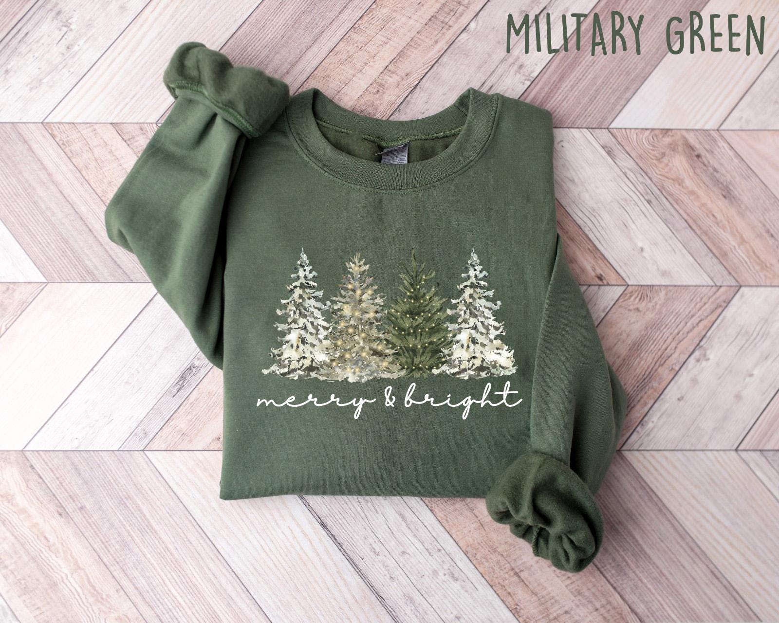 Christmas Tree Sweatshirt, Pine Tree Shirt, Christmas Shirt, Tree Shirt ...