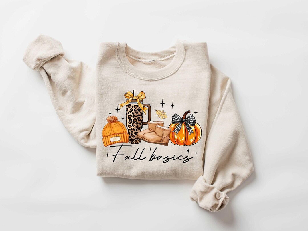 Fall Basics Sweatshirt, Fall Shirt, Autumn Shirt, Fall Sweatshirt ...