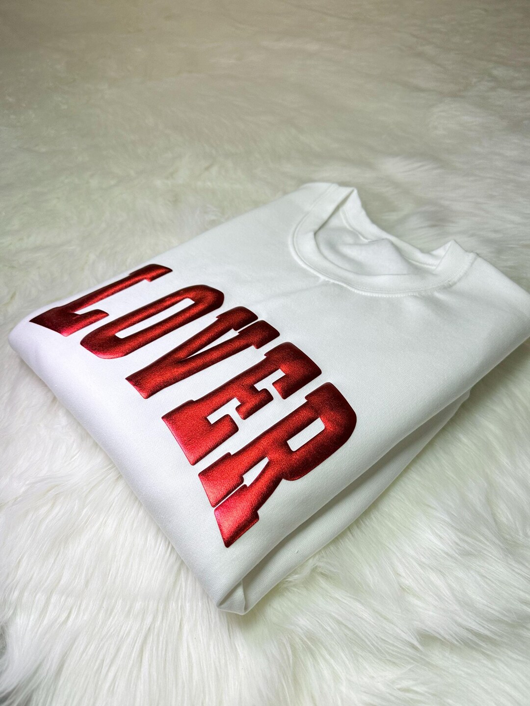 Lover Valentine's Day 3D Puff Shirt, Embossed Print Puff T Shirt, Women ...