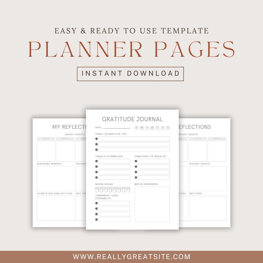 Edited Planner Pages for Your Daily Activities - Etsy