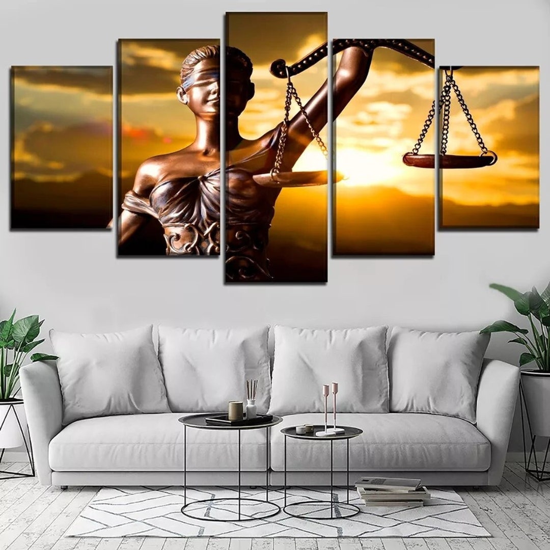 The Goddess of Justice Canvas Print - Themis Wall Art- Lawyer Office ...