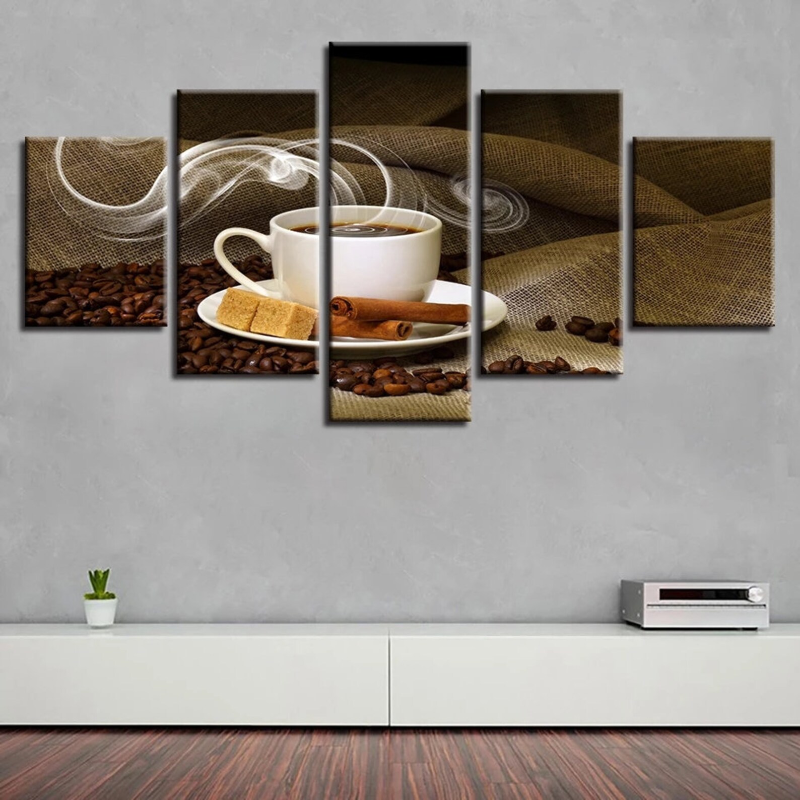 Coffee Grain Wall Art Breakfast Wall Art Kitchen Wall Decor Hot Coffee ...