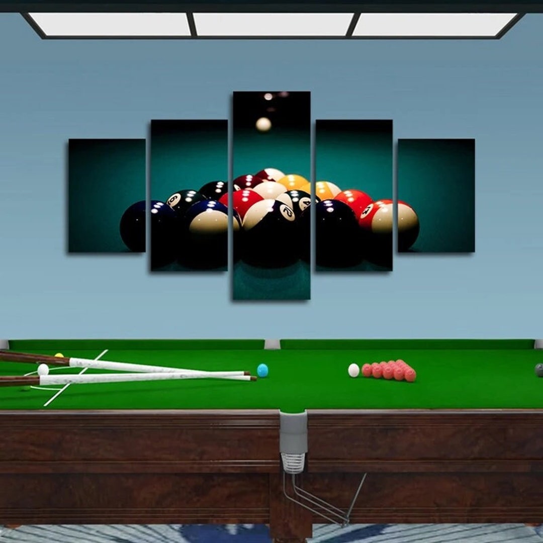 Snooker Canvas Print - Sports Bar Wall Decor -pool Table Canvas Print ...