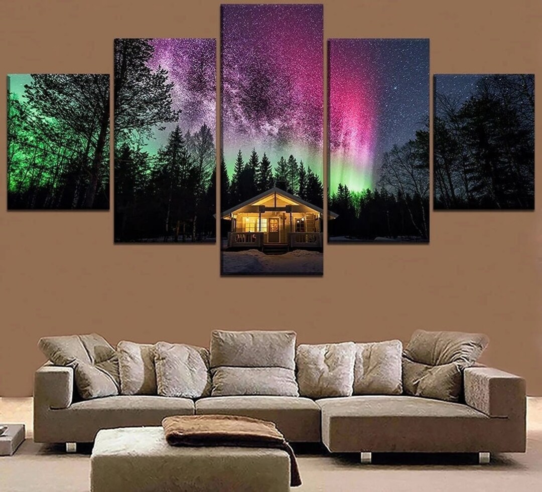 Aurora Borealis Lights Multi Panels - Night Lights Wall Decor ...