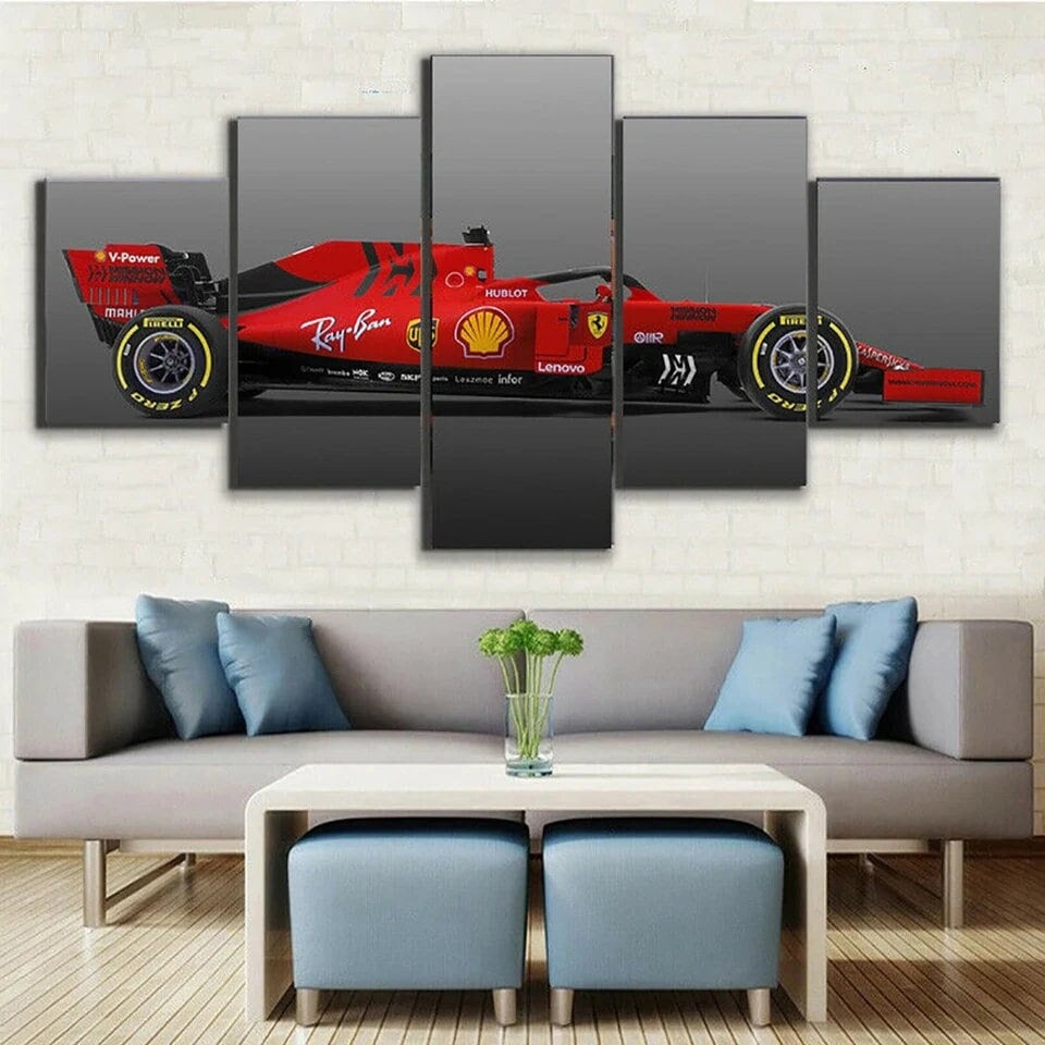 Formula 1 Ferrari Wall Art F1 Framed Canvas Print Racing Wall Art Race ...