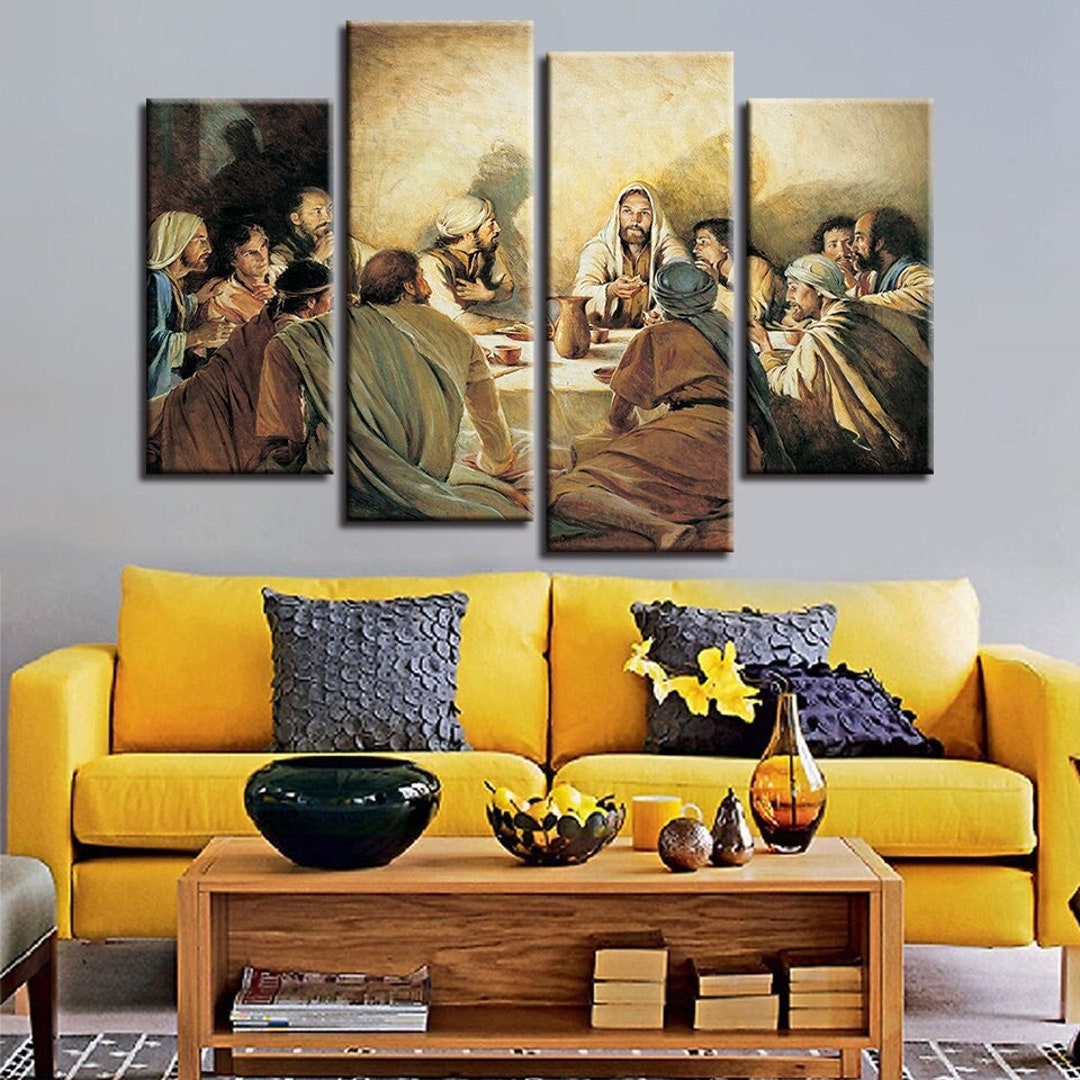 Last Supper Wall Art Last Supper Wall Decor Jesus Canvas Print Multi