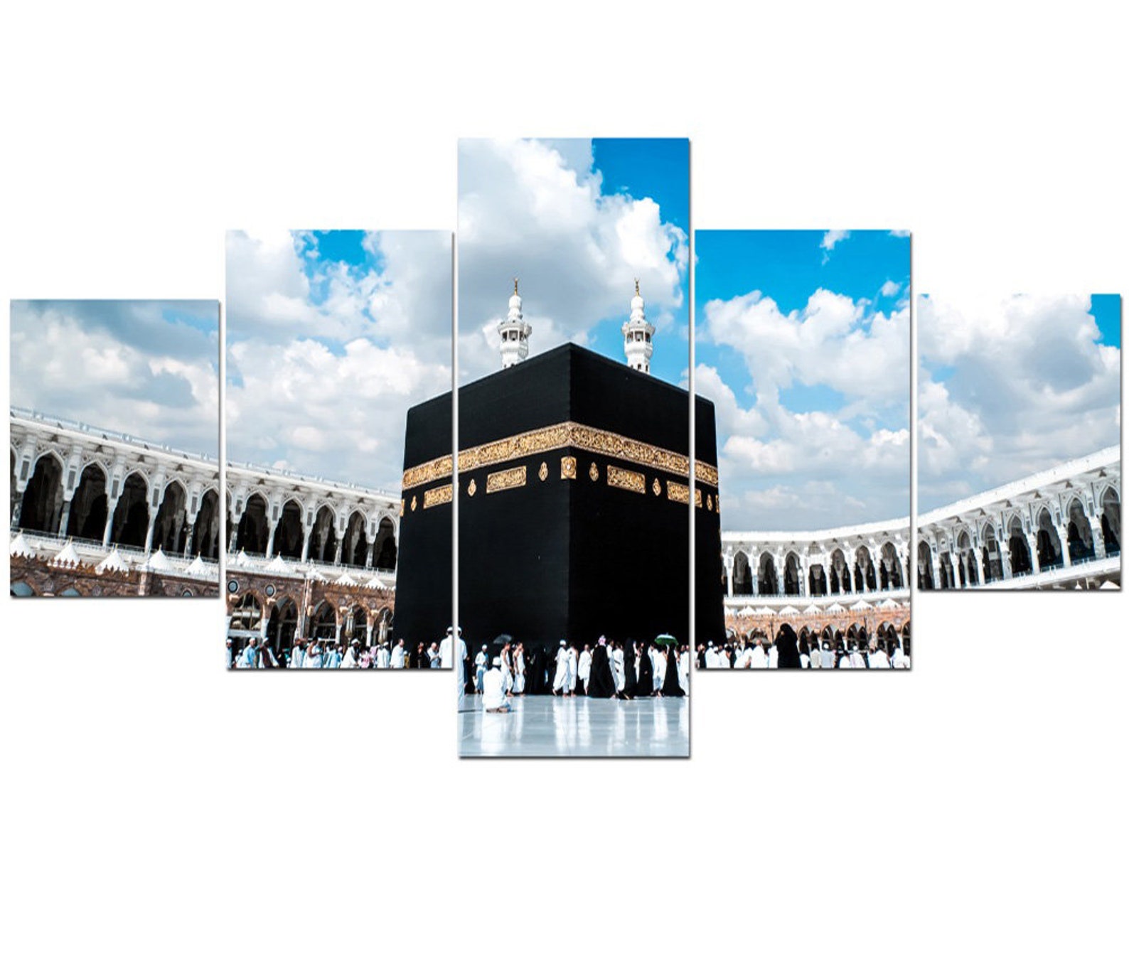 Kaaba Painting Kaaba Poster Mecca Canvas Wall Art Canvas Print 5 Piece ...