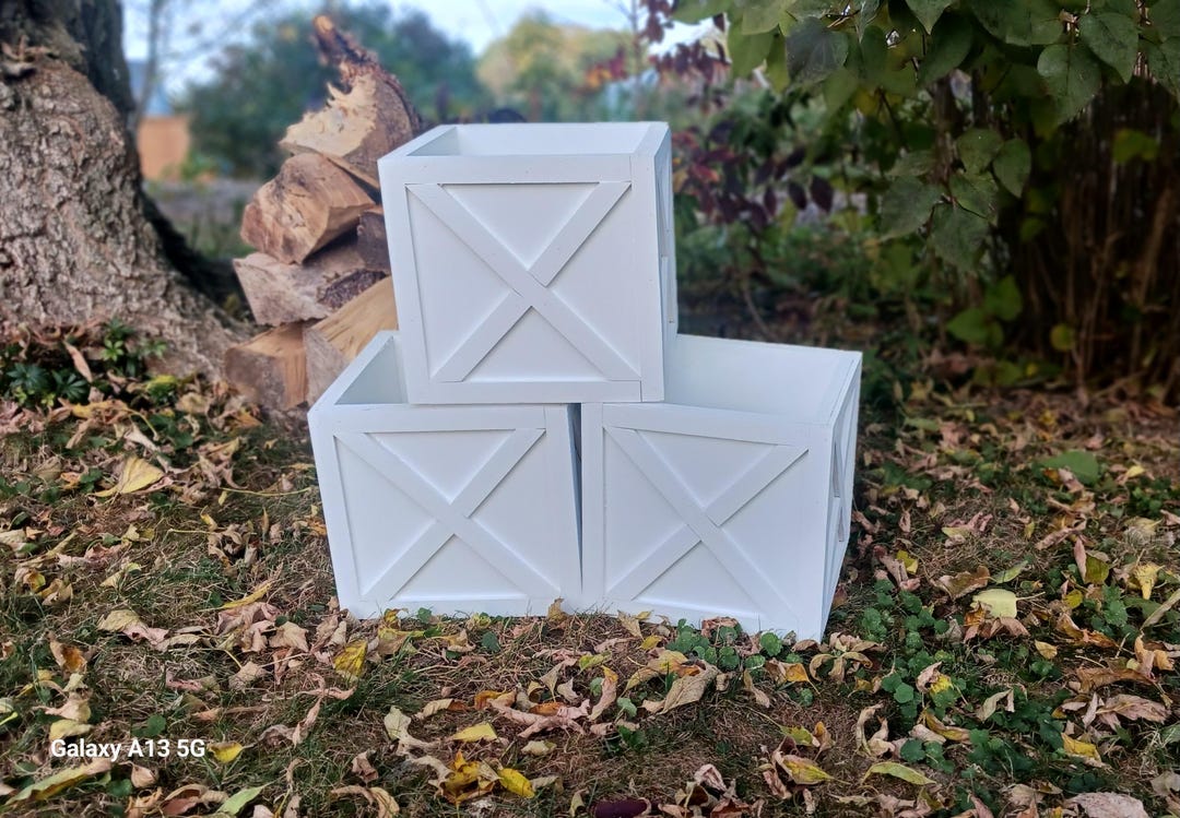 Set of 3 Cake Smash Boxes, Wood Boxes, Cube Box, Photography Box, Wood ...