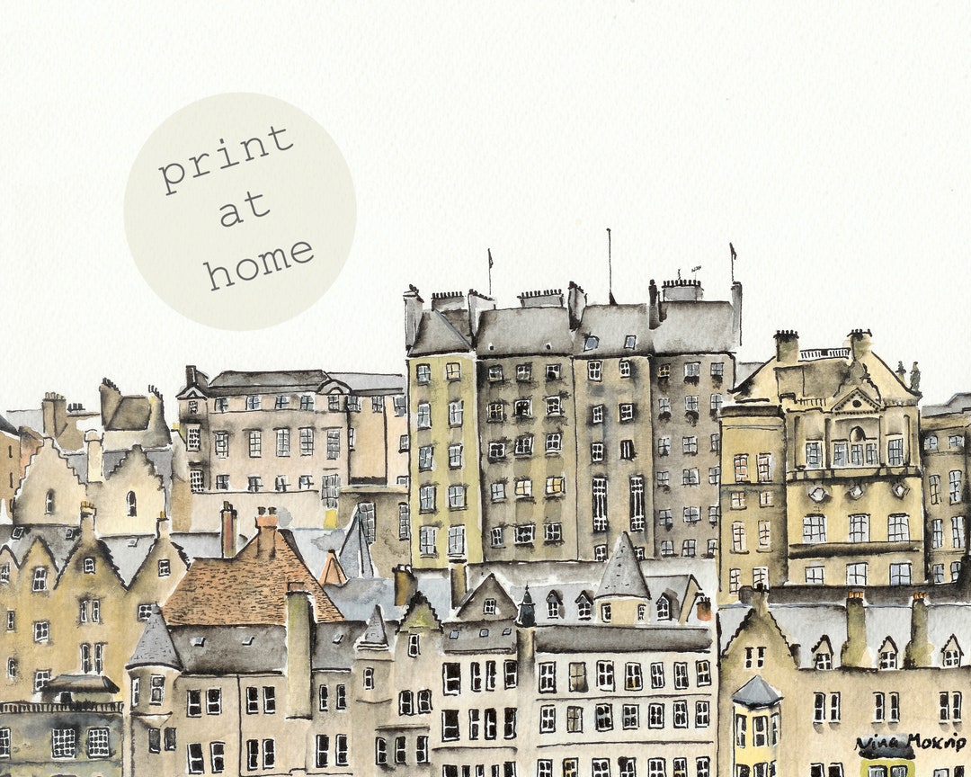 Edinburgh Art Print Edinburgh Scotland City Architecture - Etsy