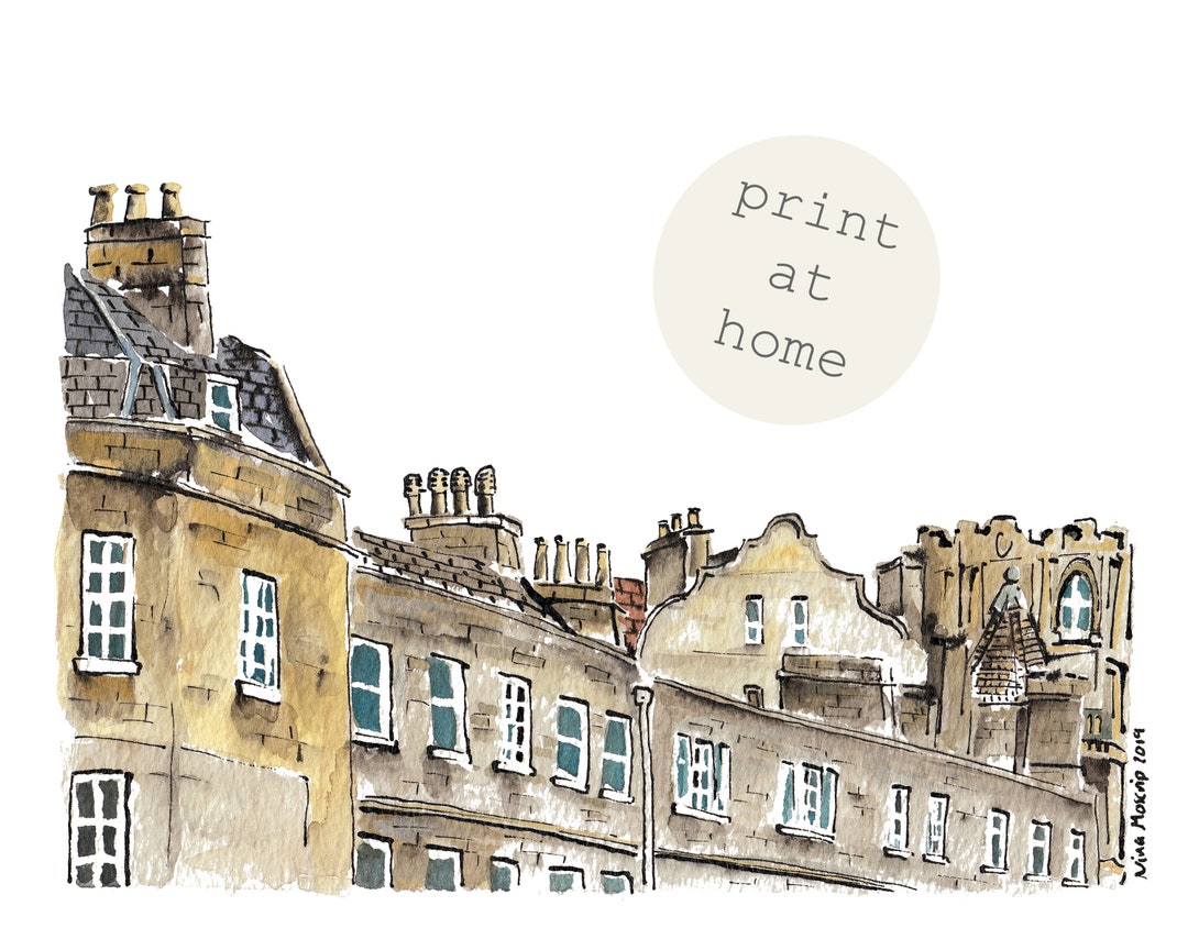 Terrace Walk, Bath | Bath Architecture | Digital Art Print | Digital ...
