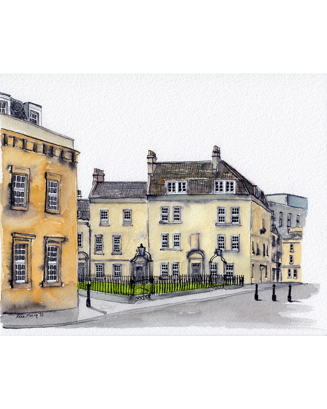 Beauford Square, Bath | City of Bath | Illustration | Architecture ...