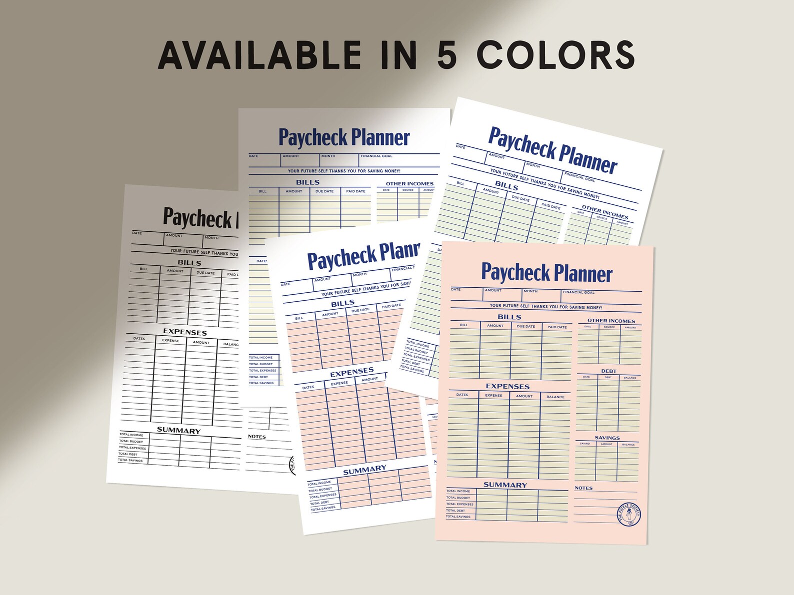 Retro Printable Paycheck Planner: Biweekly Budget, Expense Tracker ...