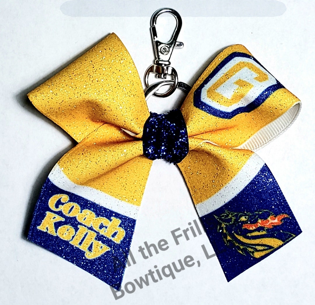 Custom Cheer Bow Keychain. Get It Personalized - Etsy