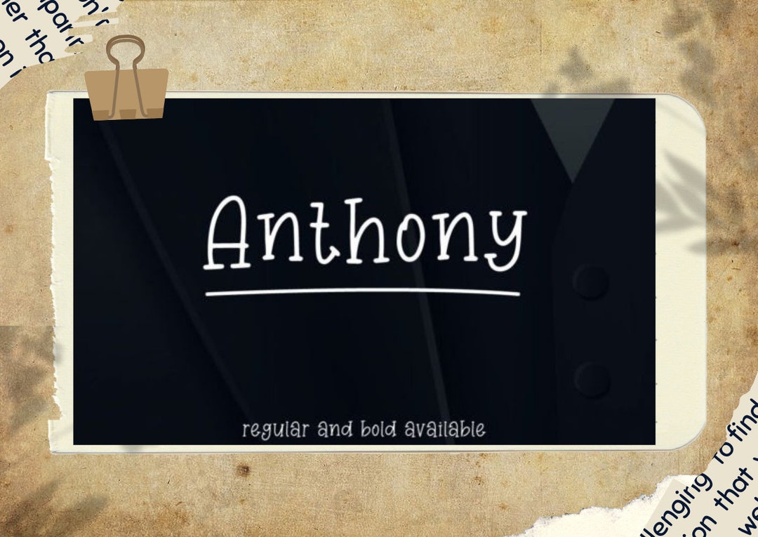 Anthony Bold Font Modern Font, Serif Font, Swash Font, Fonts for Cricut ...