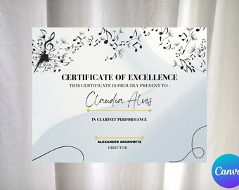 Recital/ Music Achievement Certificate - Etsy