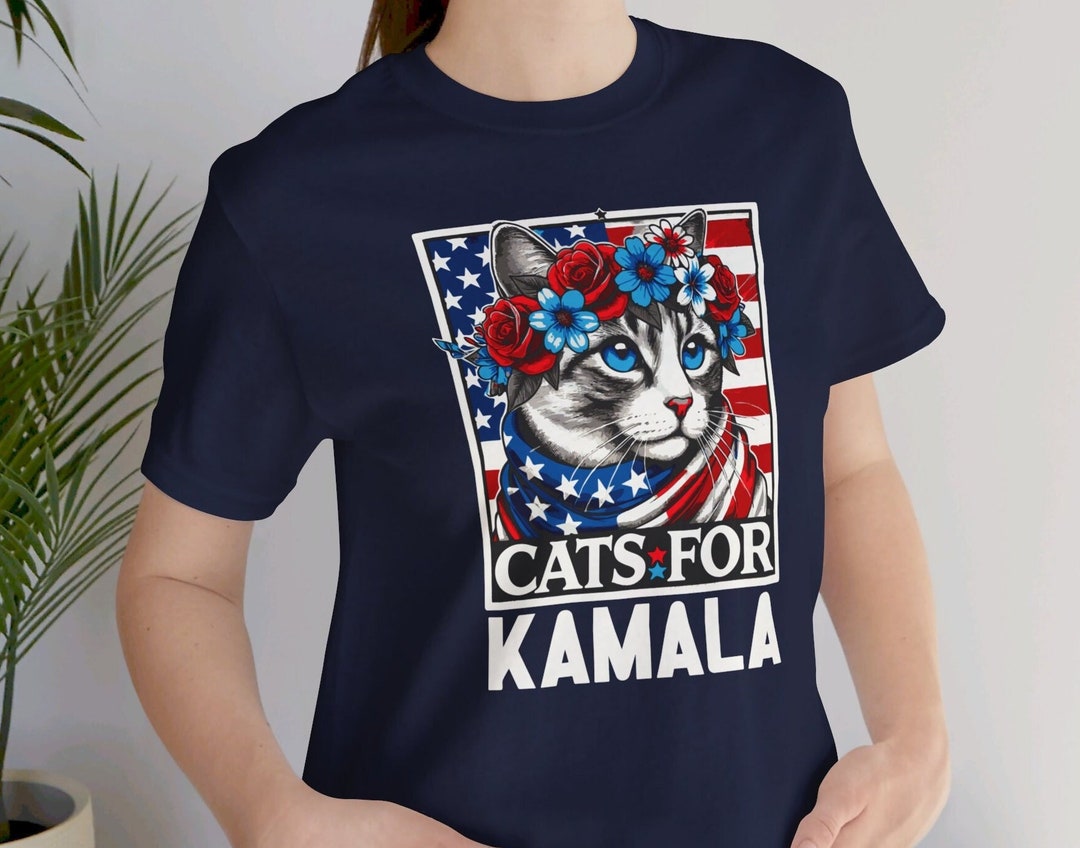 Cats for Kamala, Cats for Harris, Cat Ladies Vote Blue, Kamala Shirt ...