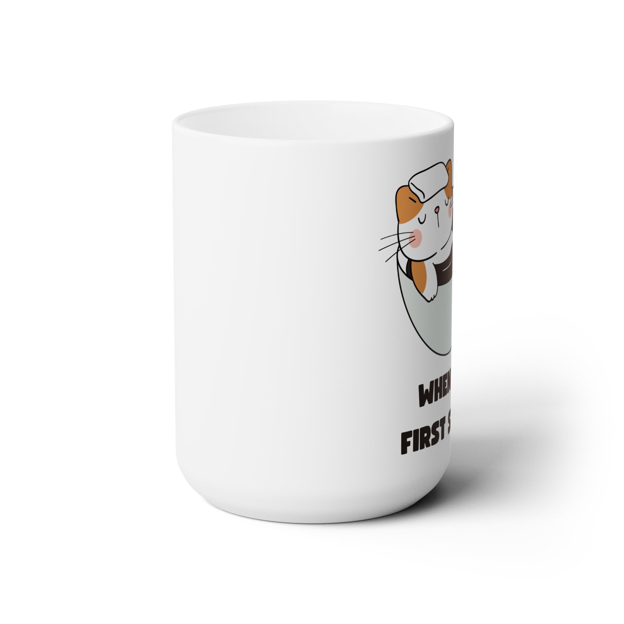 15 Oz Cartoon Cat Custom Mug Perfect Gift for Cat Owners, Unique Coffee ...