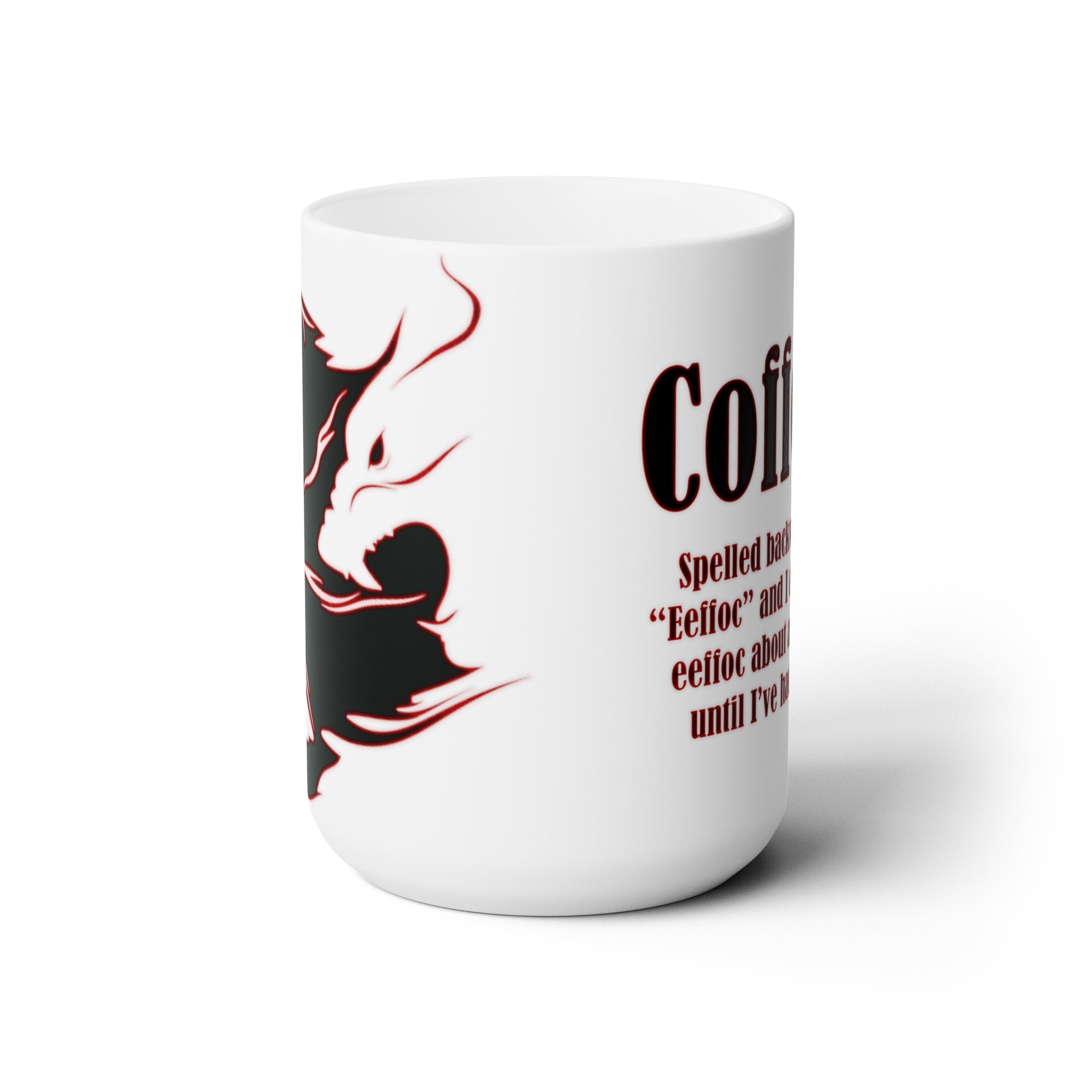 Cerberus-themed Coffee Mug 15 Oz Perfect Eeffoc White Cup for Morning ...