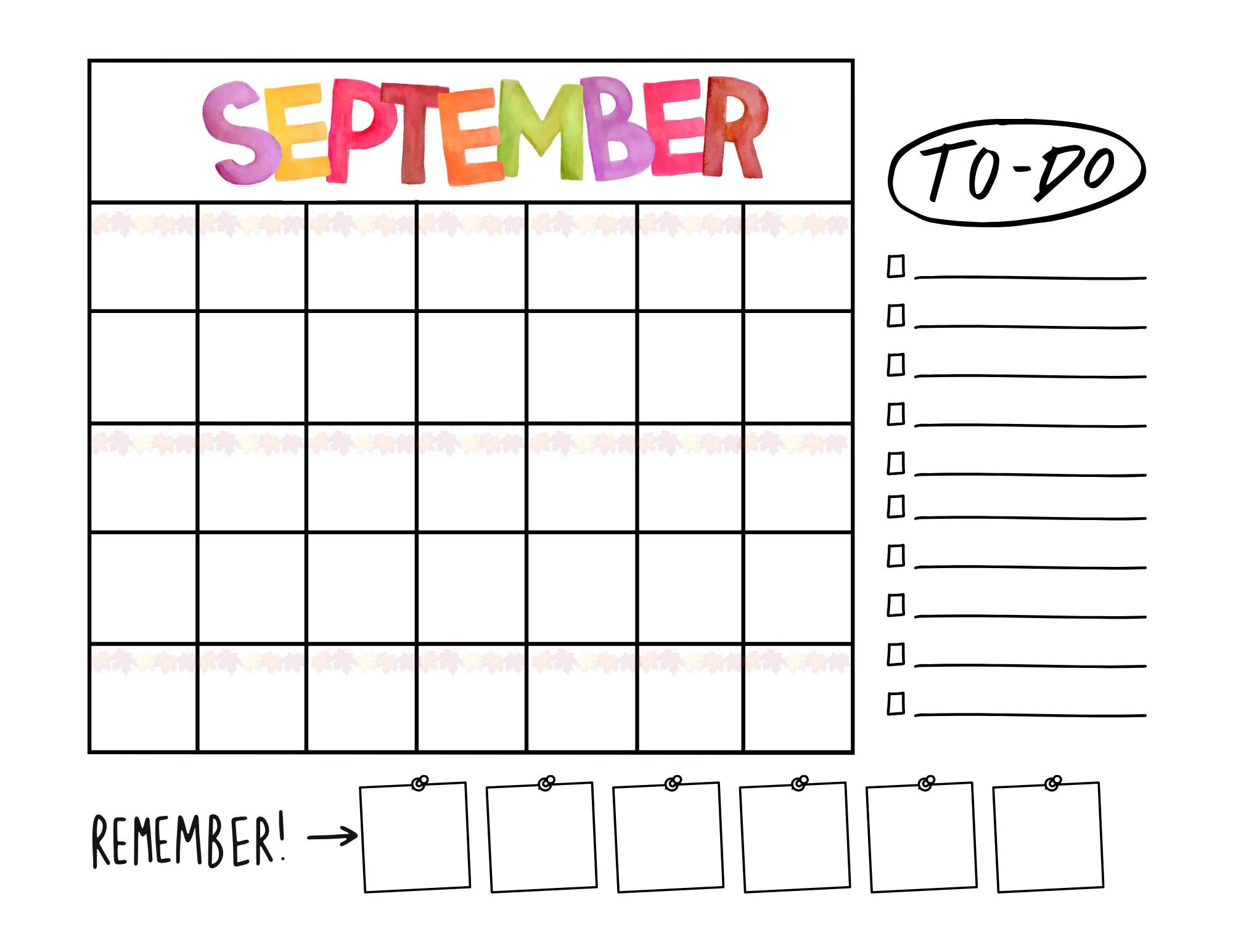 12-month Undated Watercolor Calendar | 11x8.5 | To-do's & Reminders ...