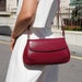 Red Leather Bag, Red Purse, Genuine Leather Red Handbag, Maroon ...