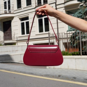 Red Leather Bag, Red Purse, Genuine Leather Red Handbag, Red Crossbody ...