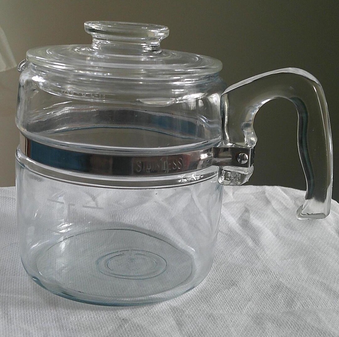 Vintage Pyrex Glass Coffee Pot 6 Cup Lid & Pot Only 7756 Replacement - Etsy