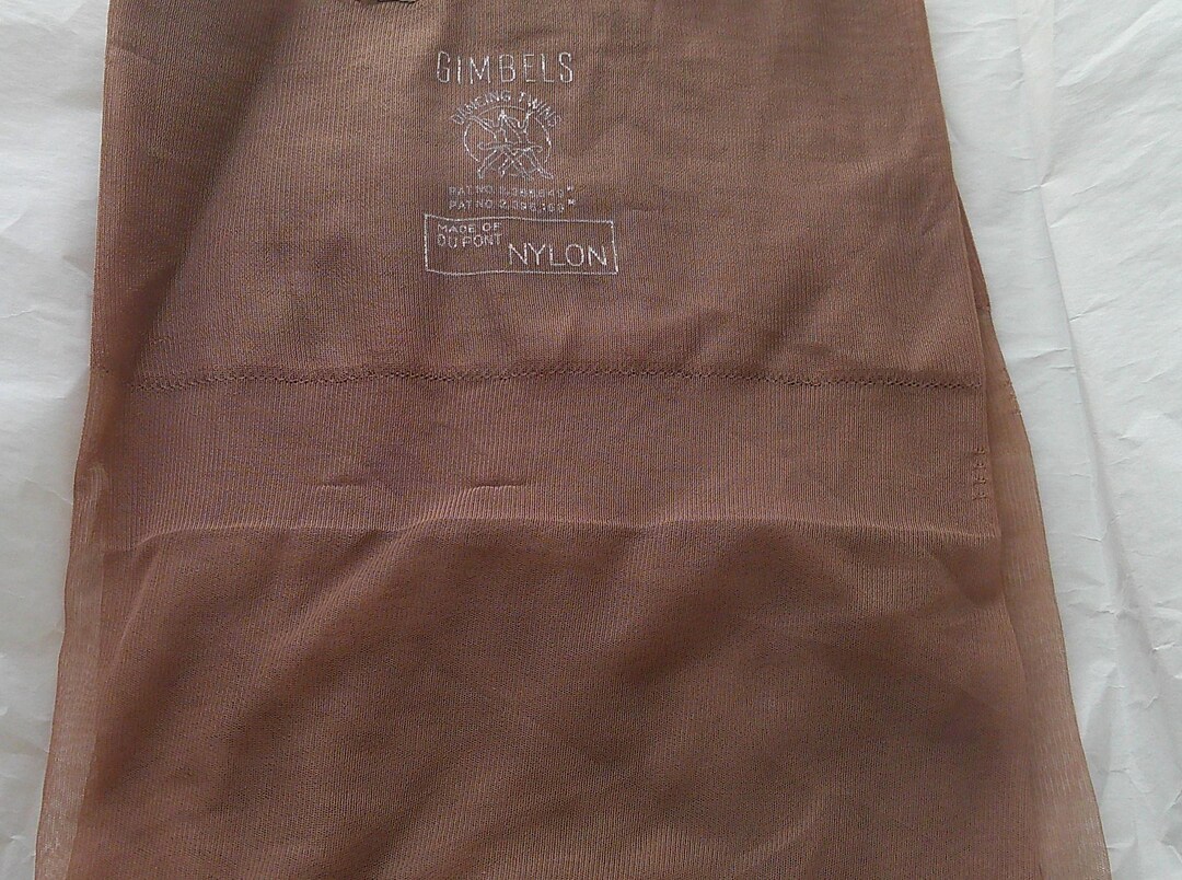 GIMBEL'S Dancing Twins Nylon Garter Stockings Sz 9 Vintage Seamless - Etsy