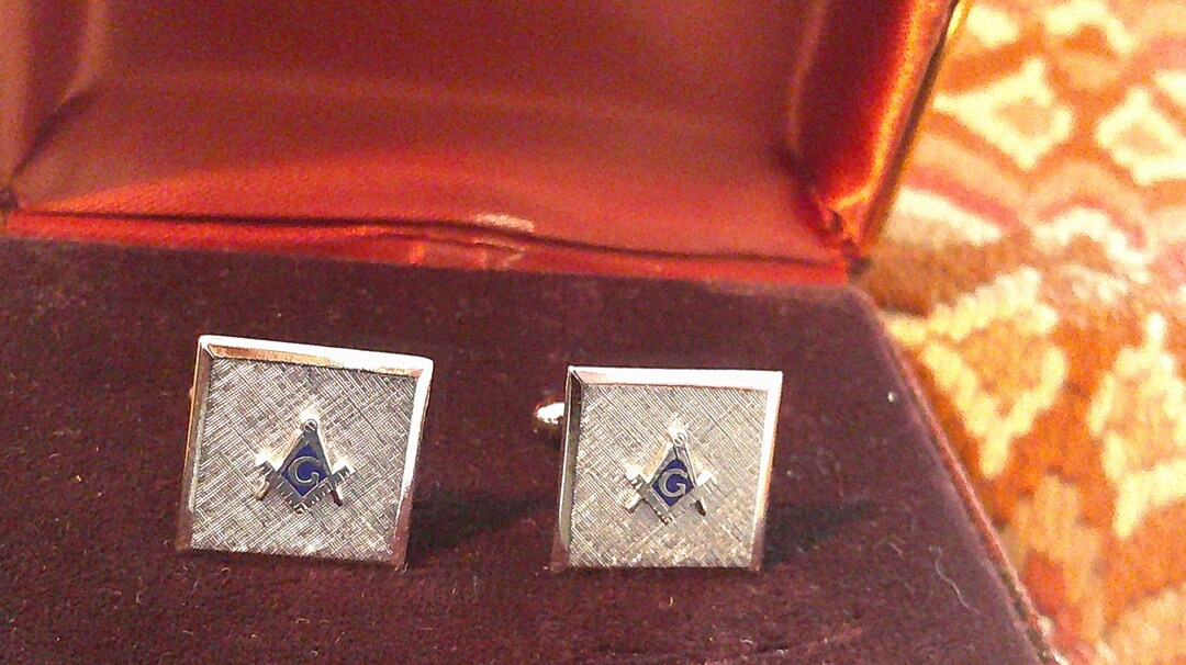 Vintage Fraternal Freemasonry Ansons Sterling Cufflinks Mason Masonic ...