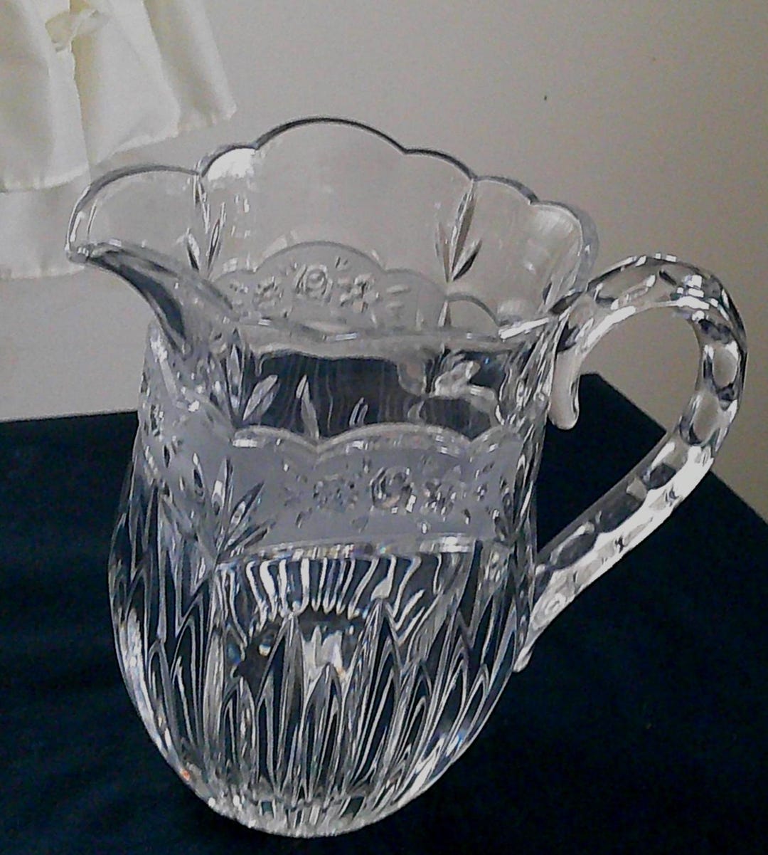 Oneida Crystal Southern Garden 32oz Beverage Water Pitcher Cottagecore ...