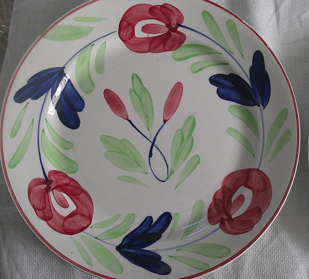 Antique Nimy Belgium Plate Set: Imperiale Et Royale Adams Rose, 9-3/4 ...