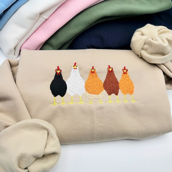 Embroidered Chicken - Etsy