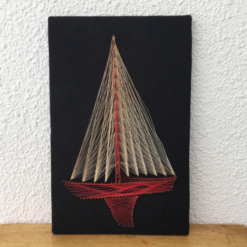 Vintage Nautical String Art Ship Boat FREE SHIPPING - Etsy