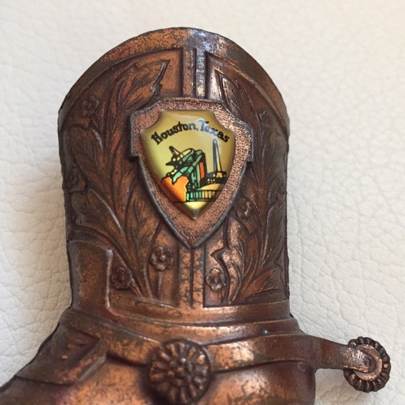 Vintage Souvenir Cowboy Boot Toothpick Holder Houston Texas FREE ...